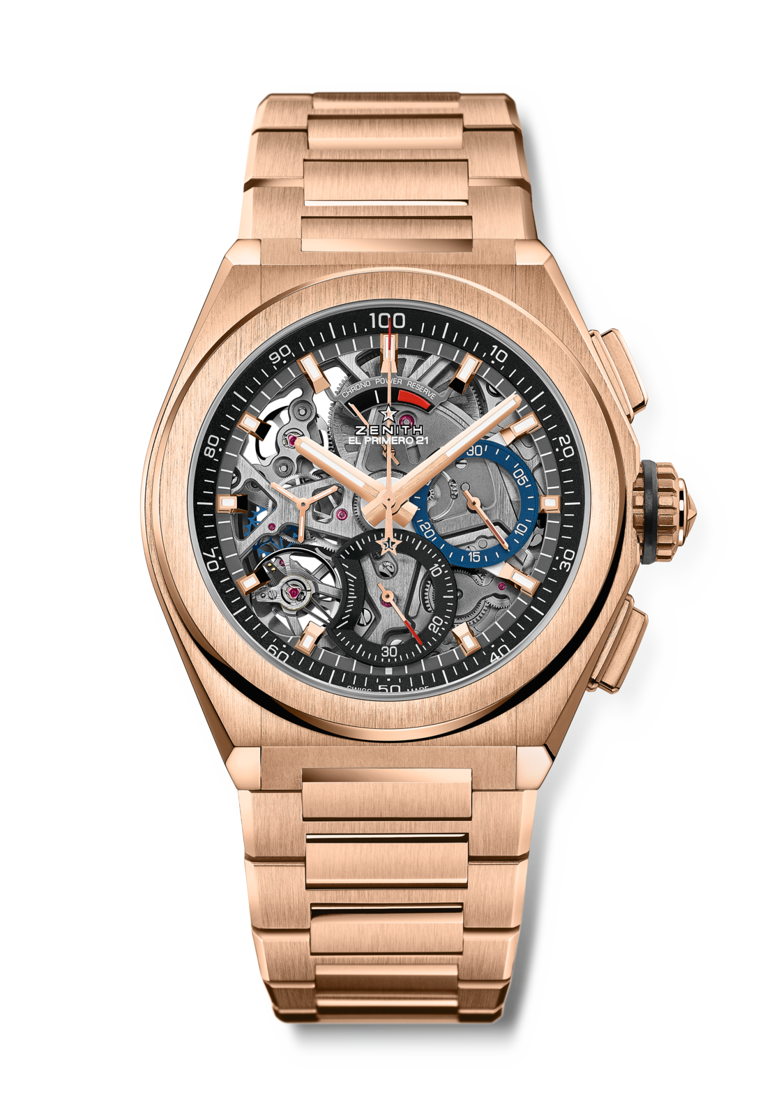 DEFY El Primero 21 - 18ct Rose Gold with bracelet - ZENITH